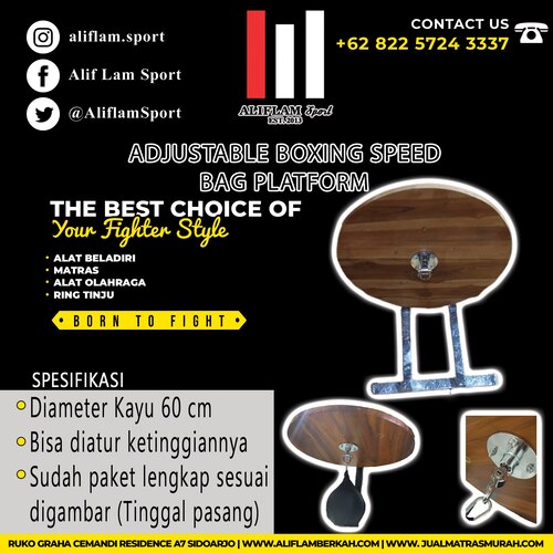 Speed Ball Boxing Platform WALL MOUNT ADJUSTABLE | ALIFLAM Sport