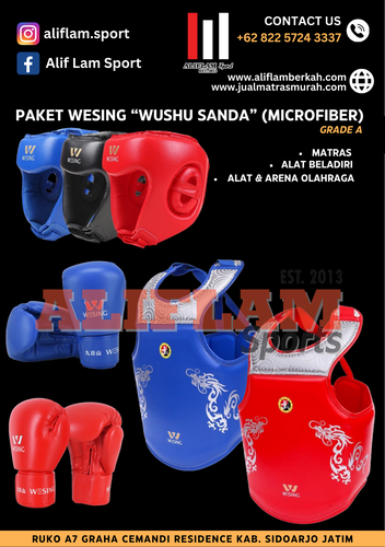 Head Guard Wushu Sanda “WESING Microfiber Leather” (WUSHU SANDA ARMOUR SET) | ALIFLAM Sport